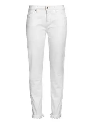 TRUSSARDI Cotton Gabardine Skinny Pants - White