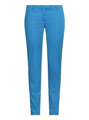 TRUSSARDI Tapered Solid Cotton-Elastane Pants Azure