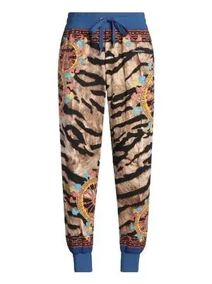 Dolce & Gabbana Leopard Print Tapered Casual Pants - Beige