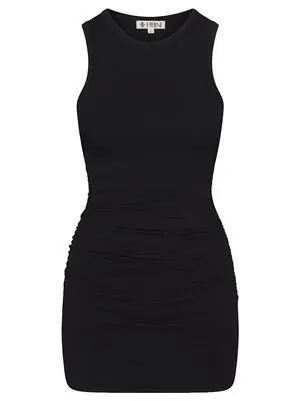 Eterne Carrie Ruched Mini Dress Blk