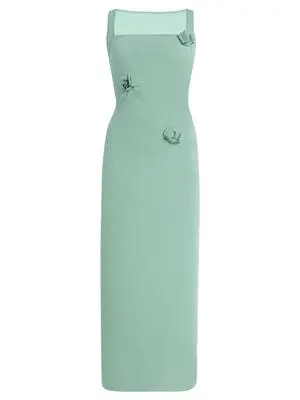 MAYGEL CORONEL Ivy Rosette Jersey Midi Dress - Green