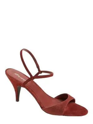 Jeffrey Campbell Calla Slingback Sandals Dusty Red Suede