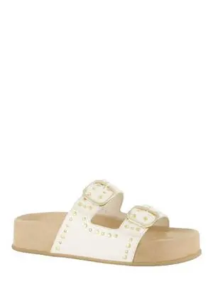 Paul Green Paul Green Bali Studded Platform Slides Offwhite Nappa Leather