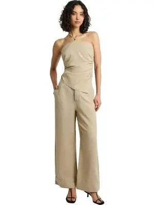 Onia Air Linen Paperbag Trouser - Jute