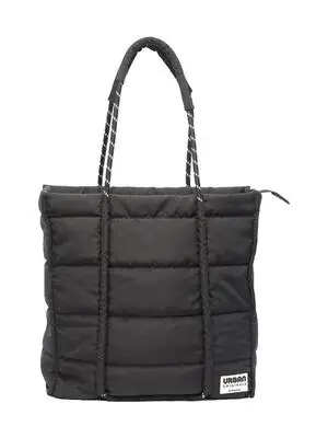 URBAN ORIGINALS Palm Quilted Recycled Nylon Tote - Black