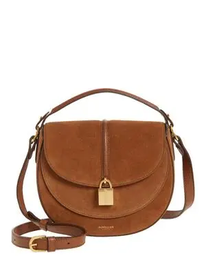 DEMELLIER Siena Leather Saddle Crossbody Bag - Deep Tan