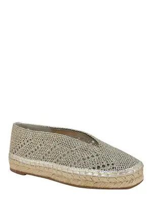Nine West Nine West Rorie Woven Espadrille Silver