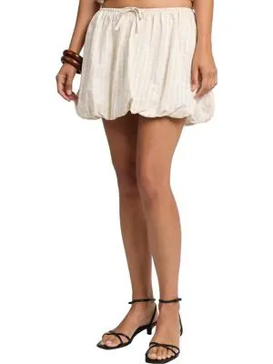 Onia Air Linen Bubble Mini Skirt - Natural