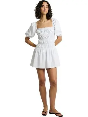 ONIA ONIA Air Linen Smocked Mini Dress