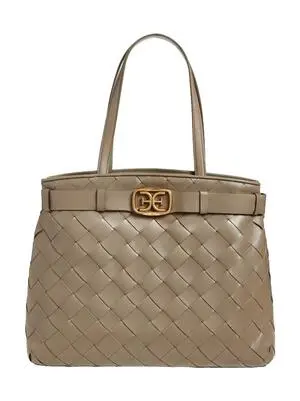 Sam Edelman Cleo Woven Leather Tote - Taupe
