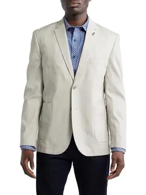 Johnston & Murphy Washed Cotton Stretch Dobby Sport Coat - Stone