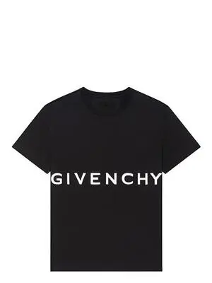Givenchy Oversized Logo Embroidered T-shirt - Black