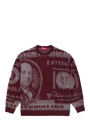 Supreme Money Sweater - Burgundy