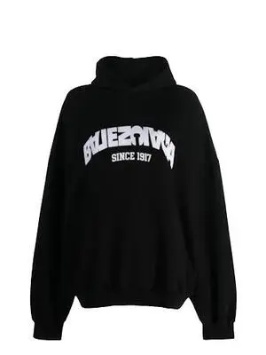Balenciaga Round Backflip Hoodie - Black