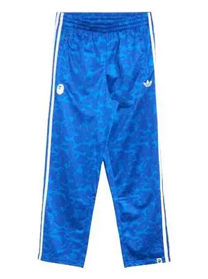 A BATHING APE X Adidas All Over Print Track Pants - Blue