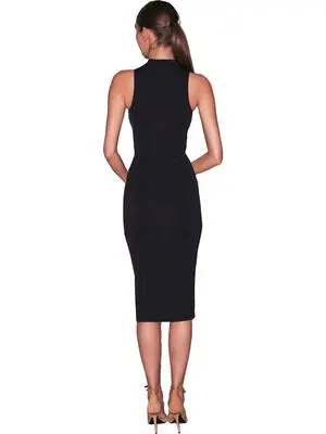 Fleur Du Mal Sleek Jersey Knot Dress - Black