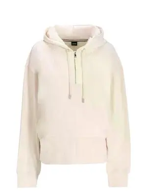 BOSS Cotton Hoodie - White