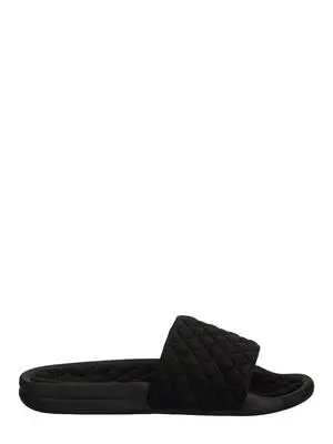 Apl Quilted Slide Sandals - Black