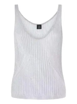 Pinko Rib-knit Tank Top - Grey