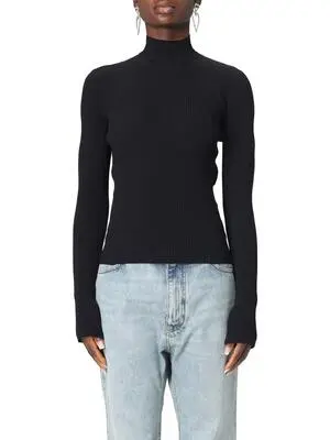 Balenciaga Ribbed Knit Sweater - Black