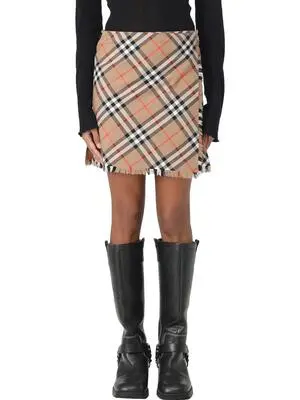 Burberry Plaid Skirt - Nude