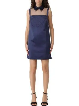 Elisabetta Franchi Sleeveless Collared Dress - Blue