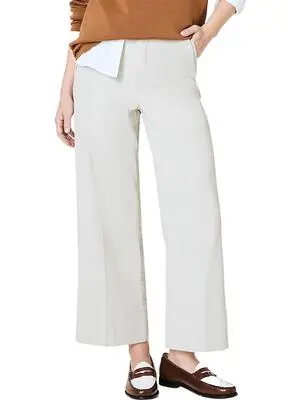 Spanx Stretch Twill Crop Wide Leg Pants 2.0 Bone