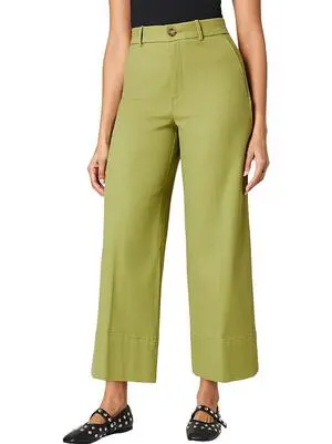 Spanx Stretch Twill Crop Wide Leg Pants 2.0 Cypress