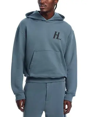 Helmut Lang Capsule Logo Pullover Hoodie Slate Blue