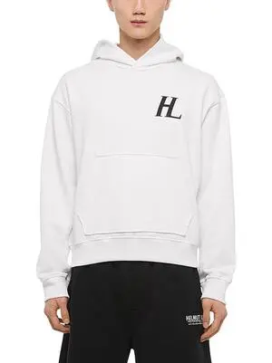 Helmut Lang Capsule Logo Pullover Hoodie - White