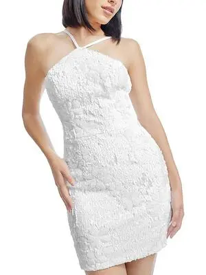 Dress The Population Victoria Halter Dress - White
