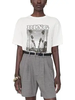 ANINE BING Louis Boxy Graphic Tee - Ivory