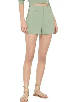 Alice + Olivia Mame High Rise Shorts - Sage