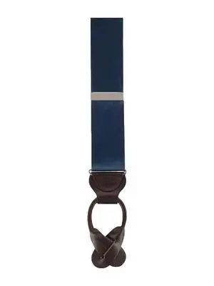 Trafalgar Big & Tall Dutton Silk Button-end Suspenders - Navy
