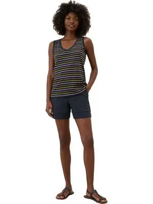 PACT Organic Cotton Softspun V-Neck Tank La Jolla Stripe