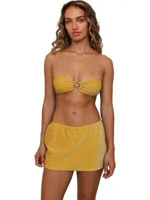 DIPPIN DAISY'S Mini Skirt - Gold Flake
