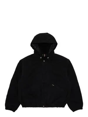 Supreme Faux Shearling Lined Bomber Jacket - Black