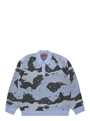 Supreme Small Box Polo Sweater - Blue