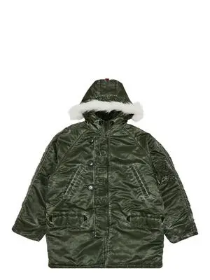Supreme Washed Flight Satin N-3b Parka - Green