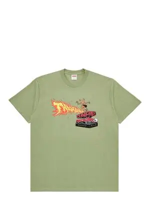 Supreme X Thrasher Back Tail Tee 'light Olive' Green