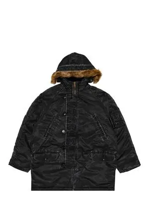 Supreme Washed Flight Satin N-3b Parka - Black