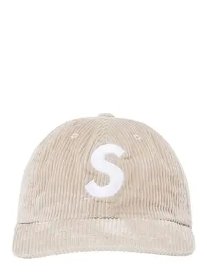 Supreme Corduroy S Logo 6-panel Hat - Cream