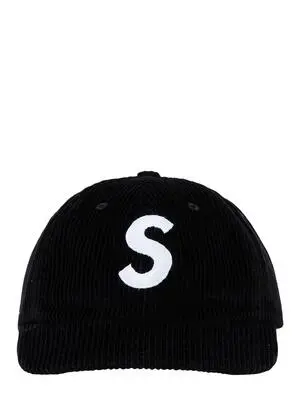 Supreme Corduroy S Logo 6-panel Cap - Black