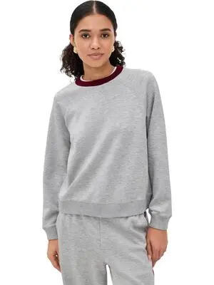 LE BOP Helene Sweatshirt - Heather Grey/merlot