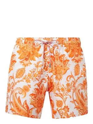 Etro Paisley Swim Trunks - Orange