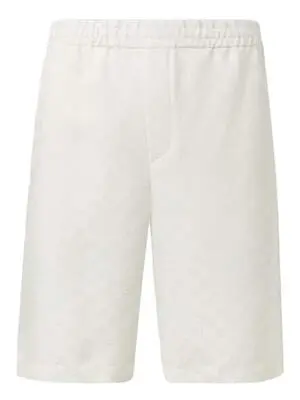 Gucci Gg Linen-blend Shorts - White