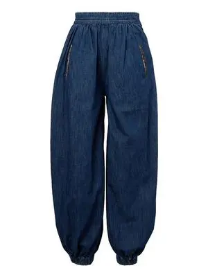 Valentino Garavani Chambray Tapered Pants - Blue