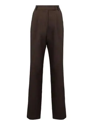 THE FRANKIE SHOP Bea High-rise Straight Pants - Brown