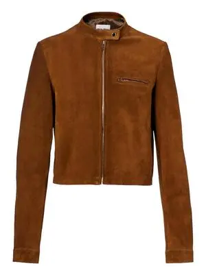 Miu Miu Miu Miu Leather Jacket Brown