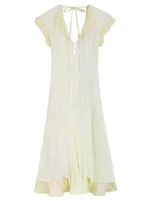 JIL SANDER Ruffled Midi Dress - White